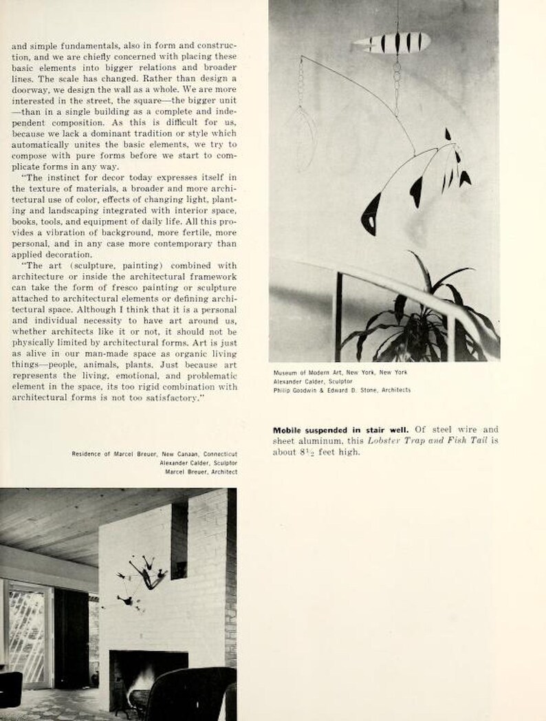 ART in MODERN ARCHITECTURE Eleanor Bittermann 1952 mid century | Etsy