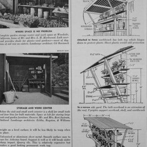 Garden Work Centers A Sunset Book 1960 Mid Century Modern Greenhouse ...