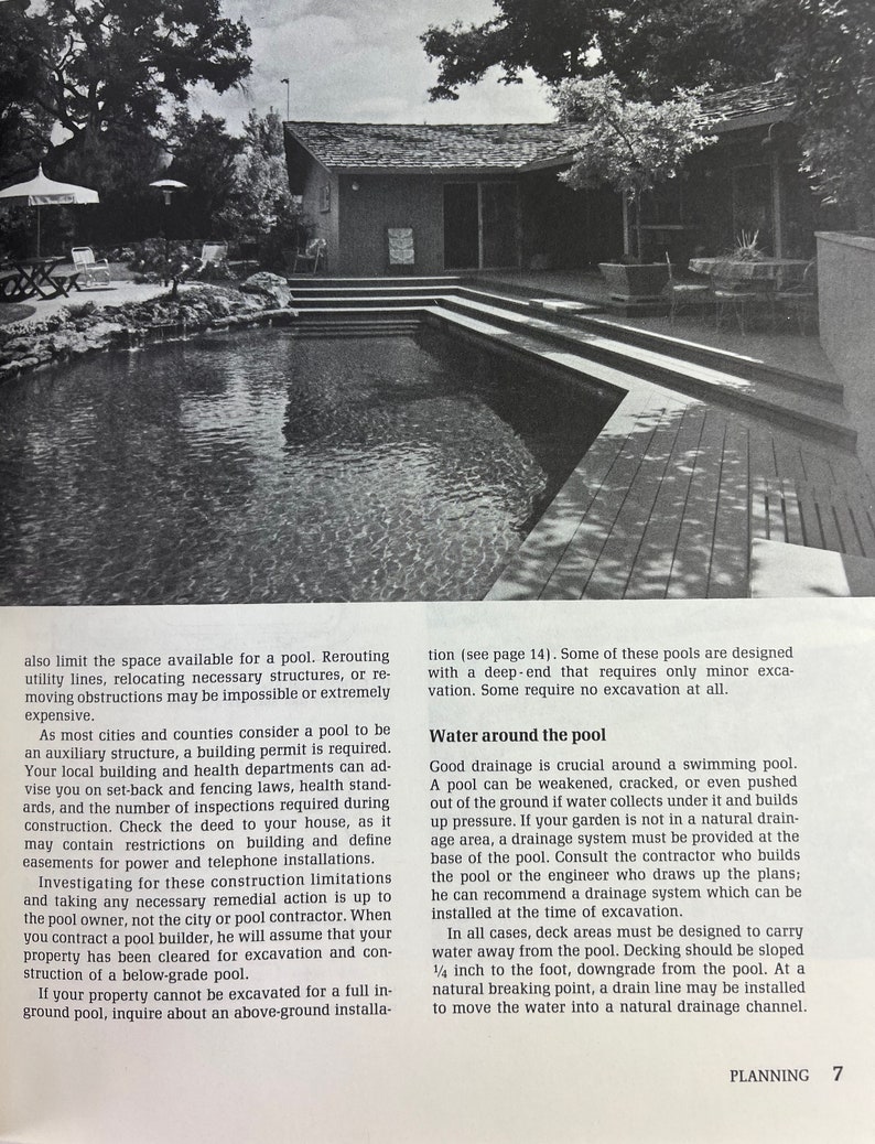 Sunset Swimming Pools 1970 Design Landscape Maintenance Vintage Mid ...