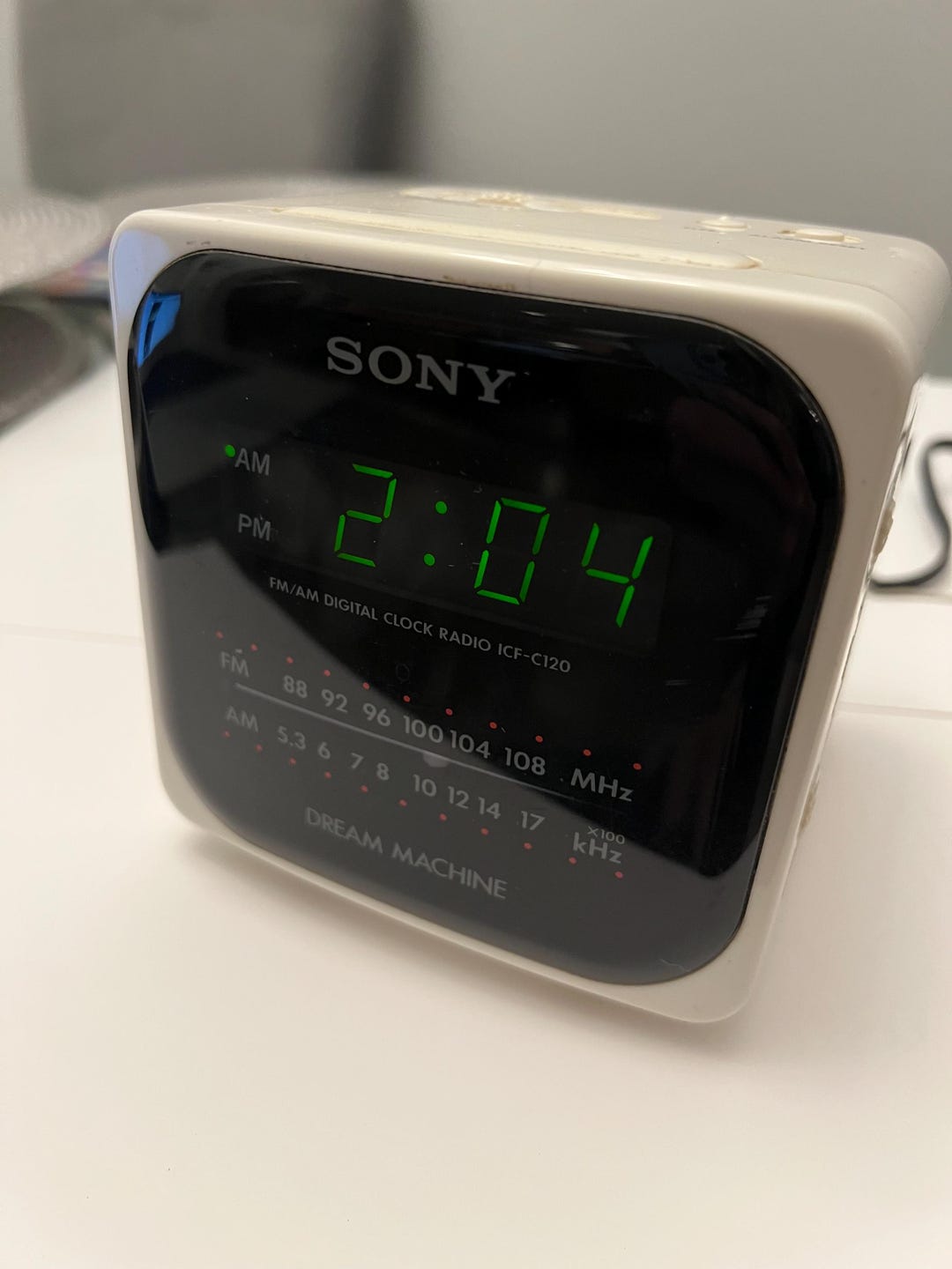 Vintage Sony Dream Machine ICF-C120 Alarm Clock Radio Space Age Mod ...