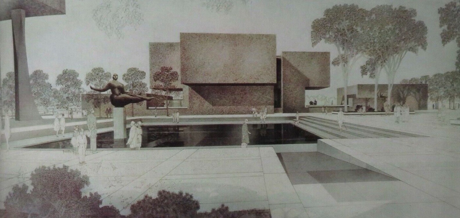 Helmut Jacoby Architectural Drawings Claudius Coulin 1966 Mid - Etsy