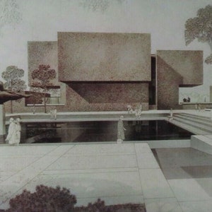 Helmut Jacoby Architectural Drawings Claudius Coulin 1966 Mid Century ...