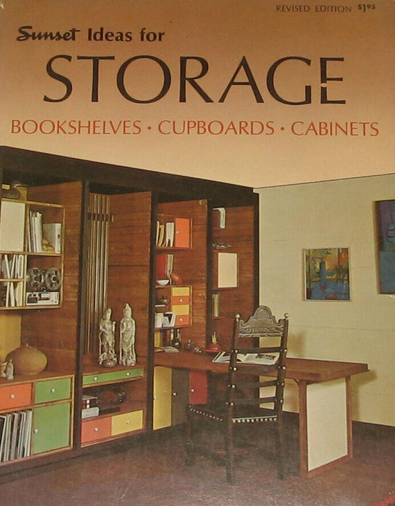 Sunset Ideas for Storage Bookshelves Cupboards Cabinets 1966 | Etsy
