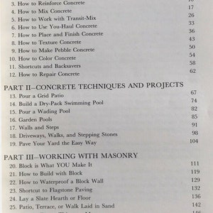 How to Work With Concrete and Masonry Darrell Huff 1968 Popular Science ...