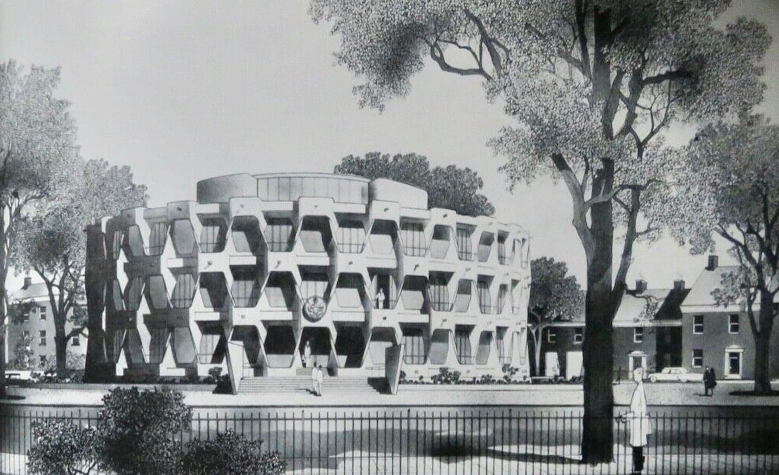 Helmut Jacoby Architectural Drawings Claudius Coulin 1966 mid | Etsy