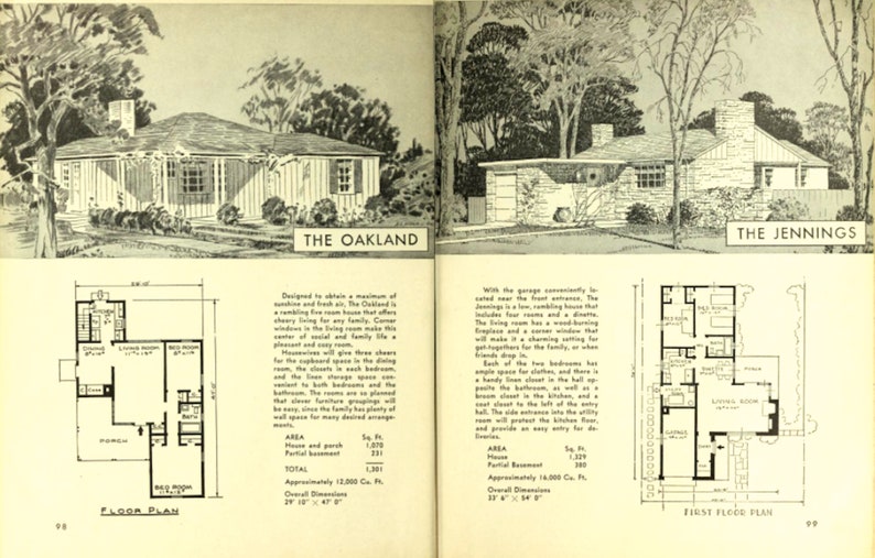 House-of-the-month Book of Small Houses Harold E. Group 1946 Vintage ...