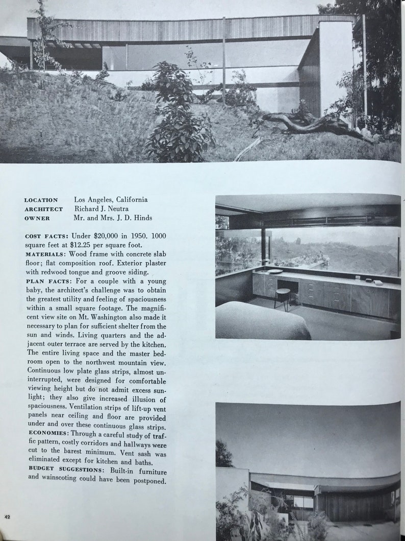 Quality Budget Houses 1954: Mid-century Modern Home Designs - Etsy