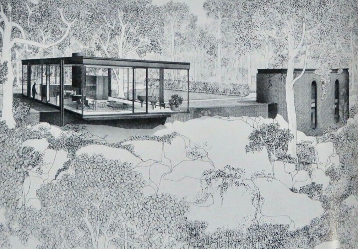 Helmut Jacoby Architectural Drawings Claudius Coulin 1966 Mid - Etsy