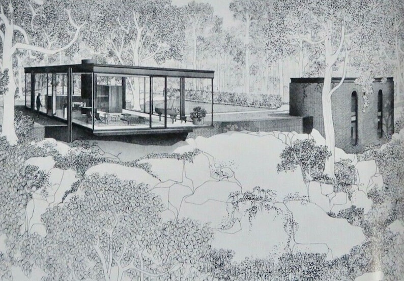 Helmut Jacoby Architectural Drawings Claudius Coulin 1966 mid | Etsy