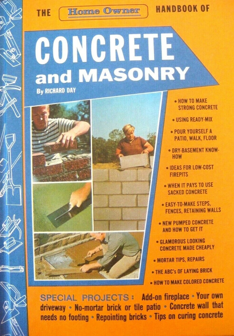 The Home Owner Handbook of Concrete and Masonry Richard Day - Etsy