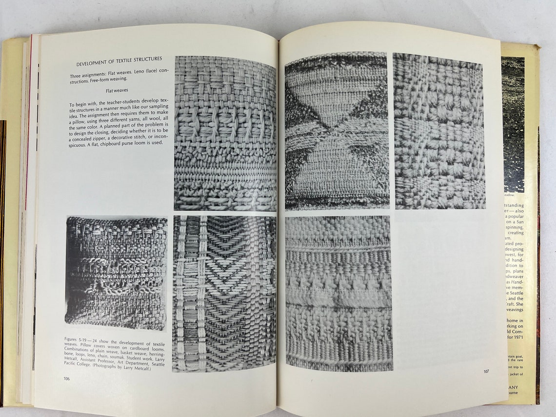 Weaving is Fun Jean Wilson 1971 Guide Yarn Basket Cloth Tapestry Mid ...