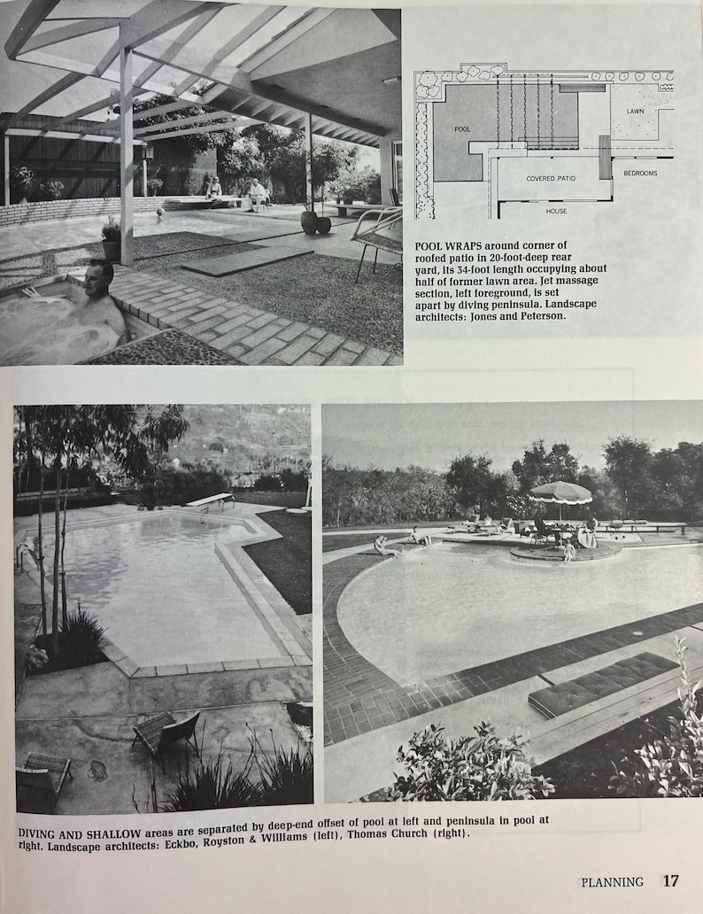 Sunset Swimming Pools 1970 Design Landscape Maintenance Vintage Mid ...
