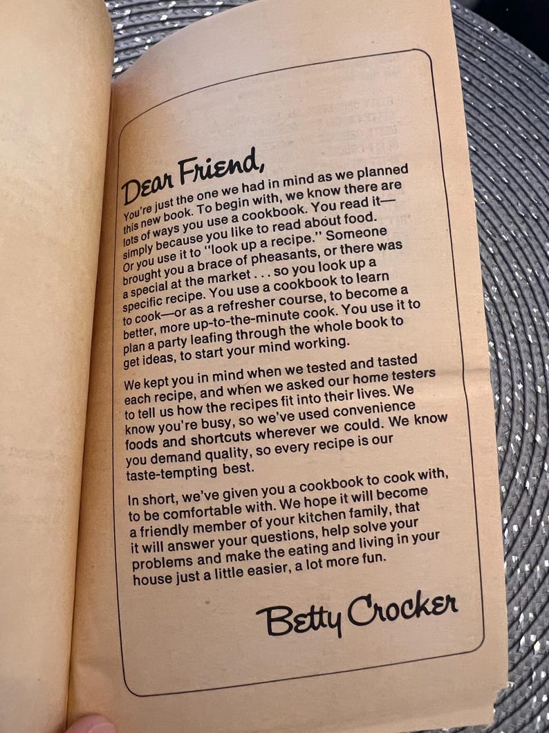 Betty Crocker’s Cookbook Special Edition 1969 Paperback Grandma’s ...