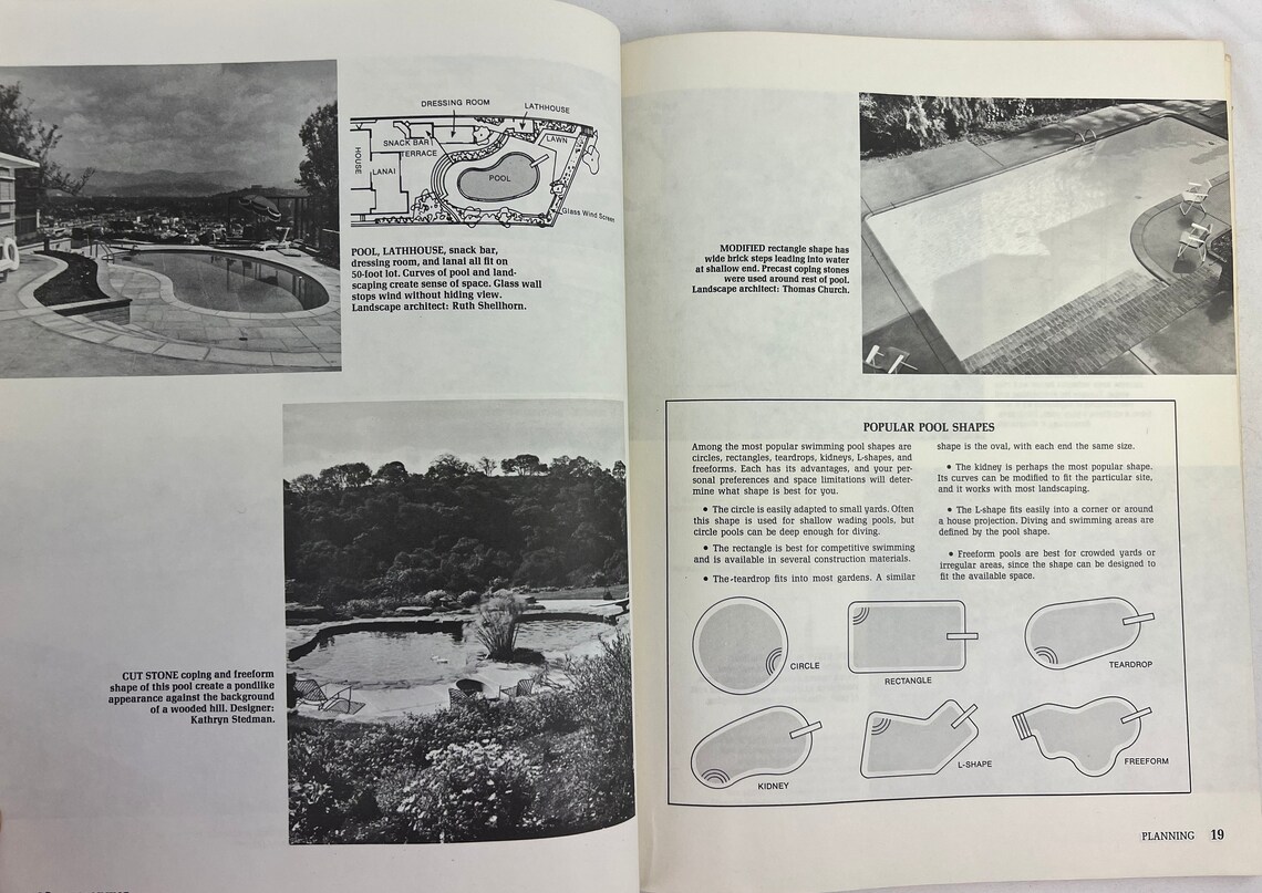 Sunset Swimming Pools 1970 Design Landscape Maintenance Vintage Mid ...