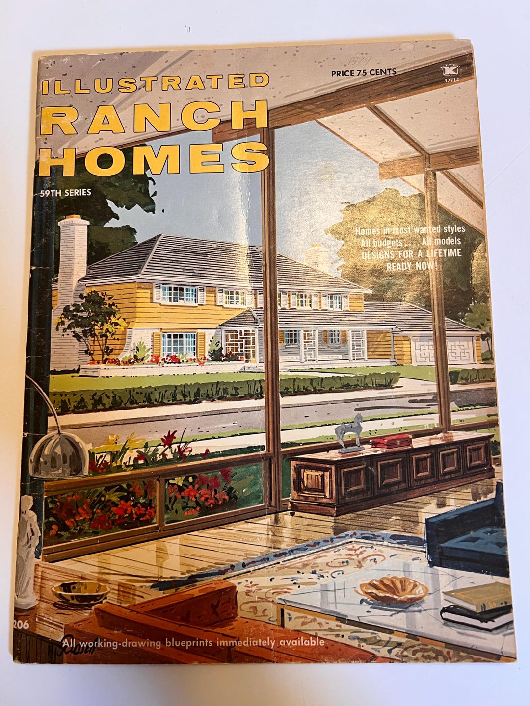 Illustrated Ranch Homes 1974 Vintage House Plans Book a Frame Design ...