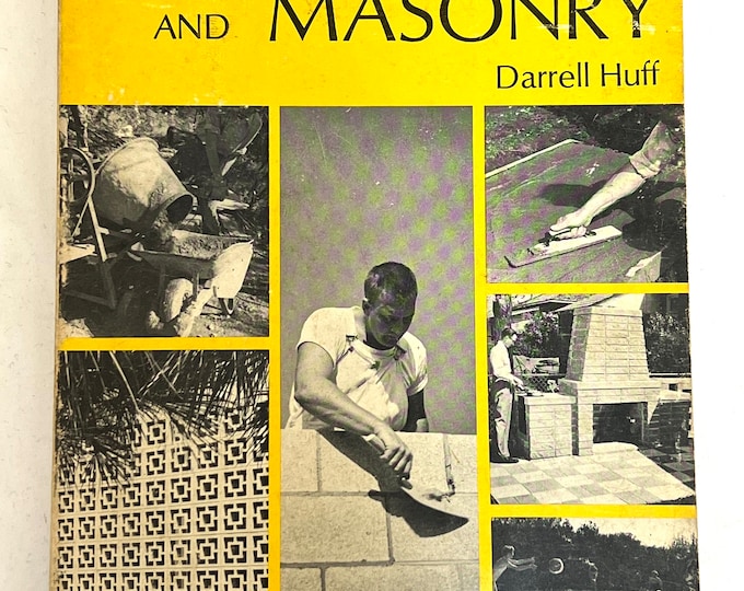 How to Work With Concrete and Masonry Darrell Huff 1968 Mid Century ...