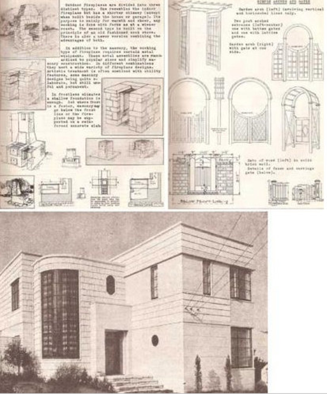 1942 House Construction Details Burbank Mid Century Modern Design - Etsy
