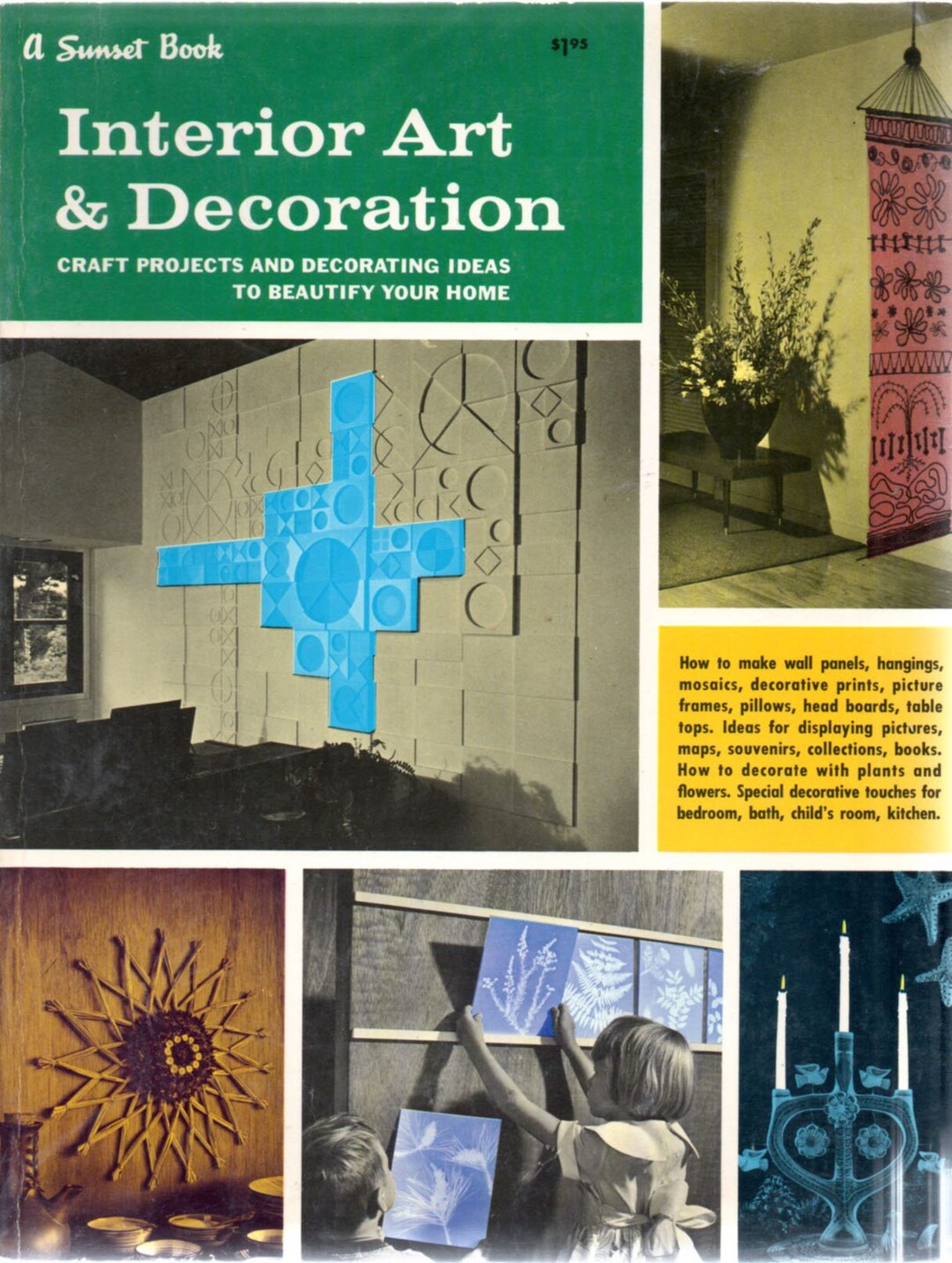 Interior Art & Decoration 1963 Sunset Book Vintage Mid Century Modern ...