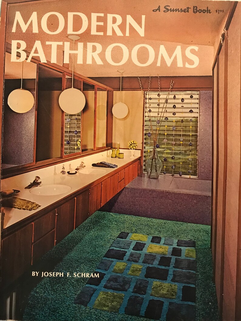 Modern Bathrooms Joseph Schram A Sunset Book 1963 Mid Century | Etsy