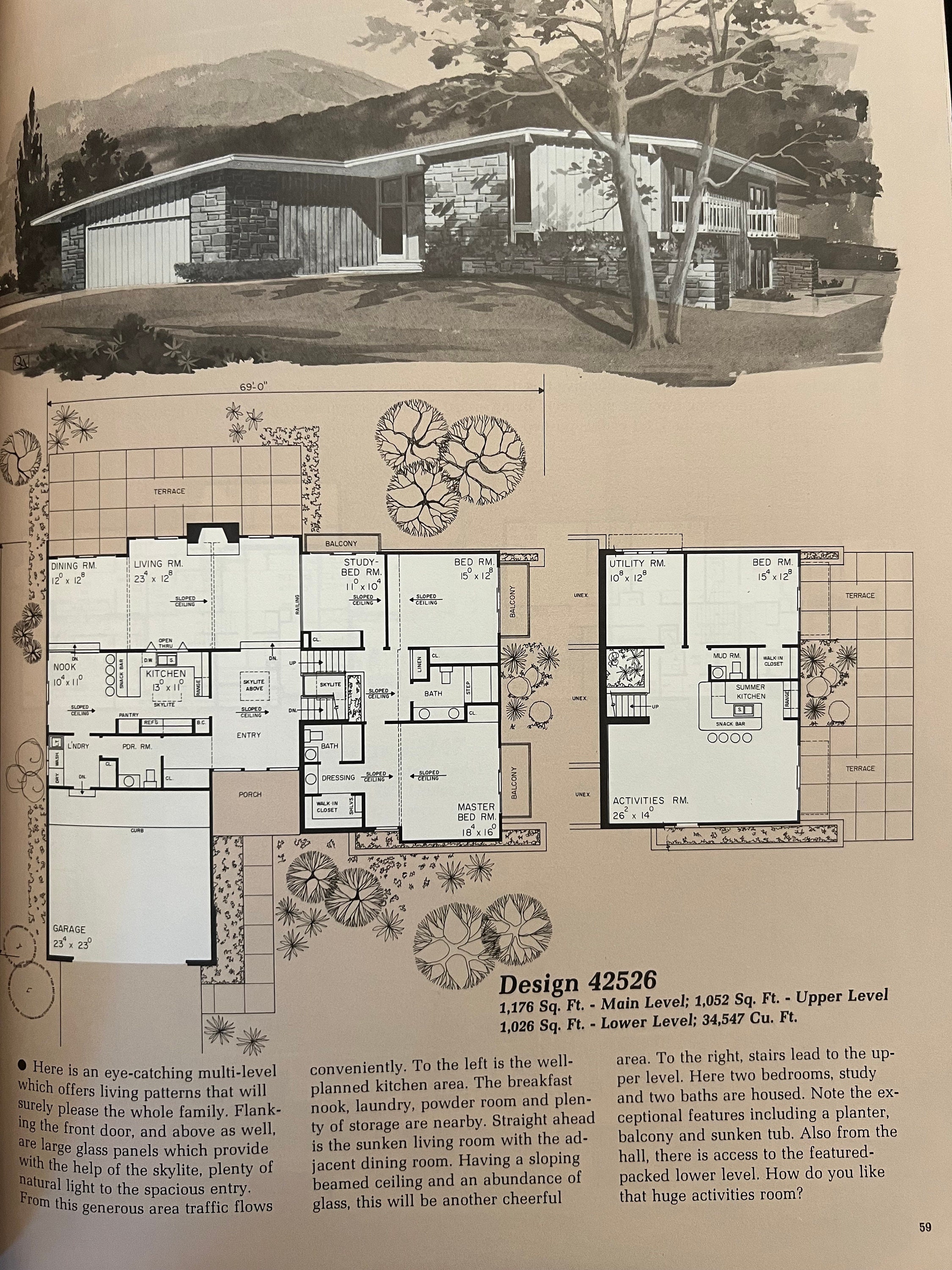 Multi-level Homes Split Level Bi-level Hillside Designs Vintage Home ...