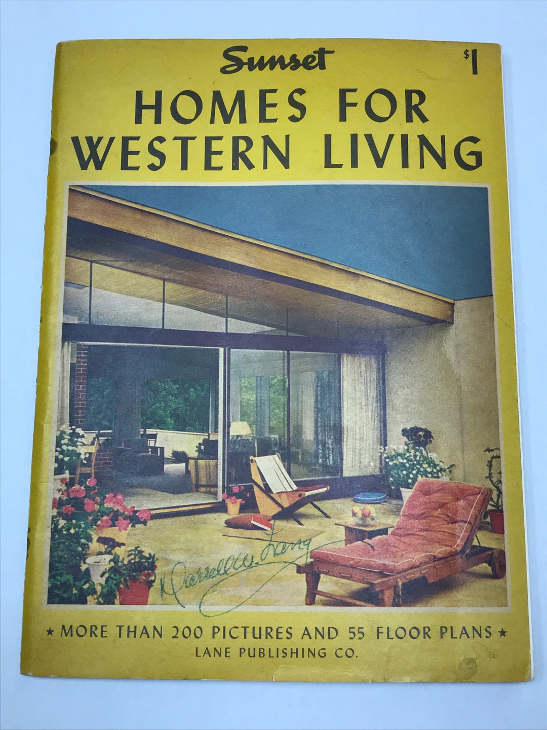 Homes For Western Living 1949 vintage Sunset Ranch piani di casa ...