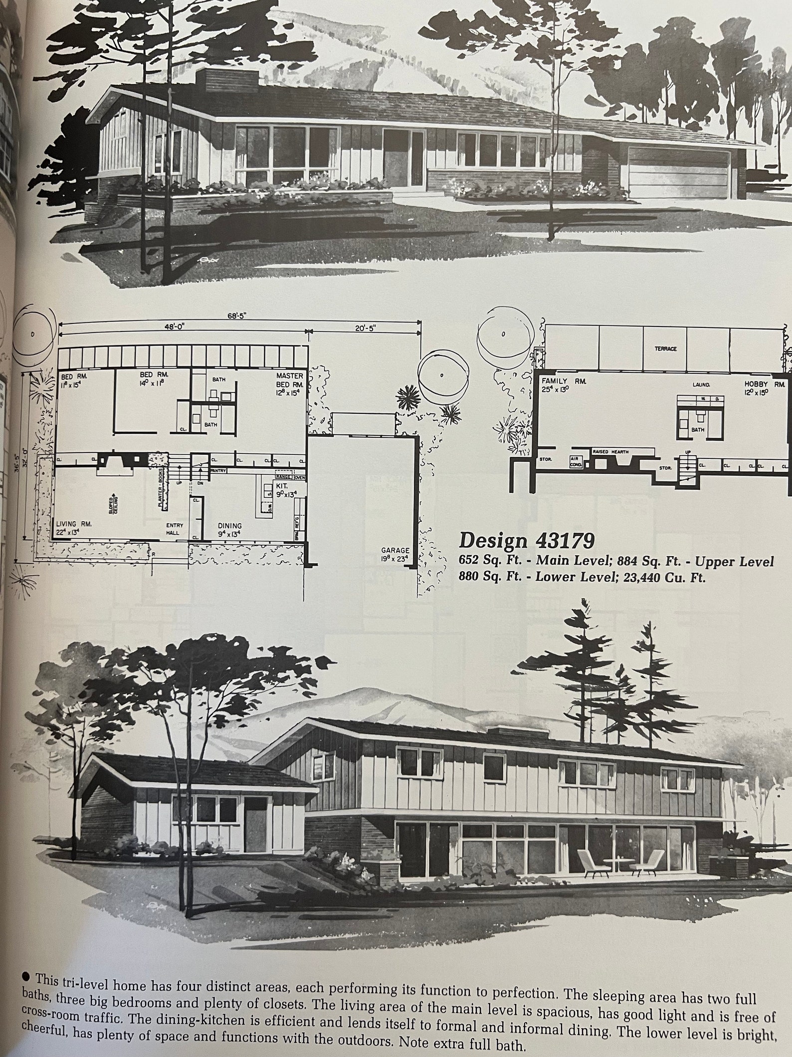 Multi-level Homes Split Level Bi-level Hillside Designs Vintage Home ...