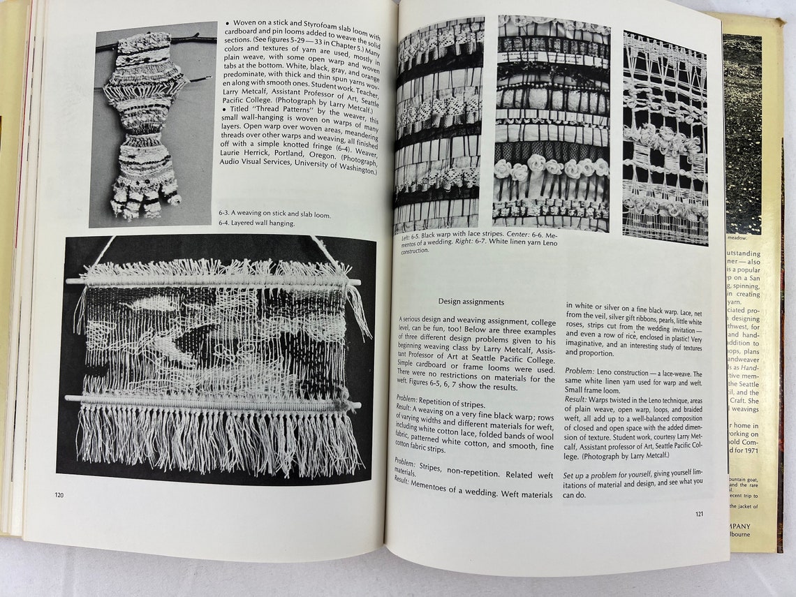 Weaving is Fun Jean Wilson 1971 Guide Yarn Basket Cloth Tapestry Mid ...
