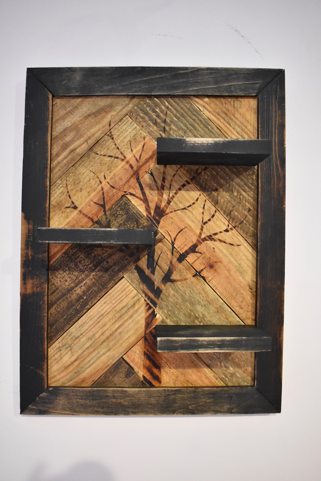 Rustic Wood Shelf, Rustic Pallet Shelf, Rustic Wall Shelf, Wood Wall ...