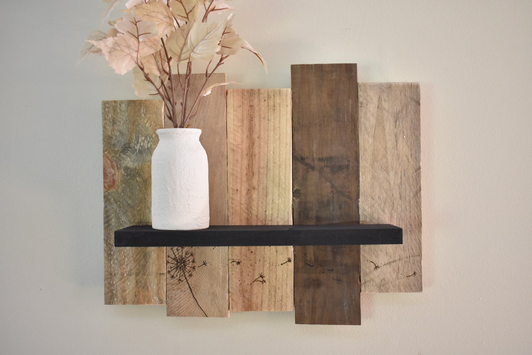 Reclaimed Wood Pallet Shelf, Rustic Wood Shelf, Rustic Decor, Mothers ...