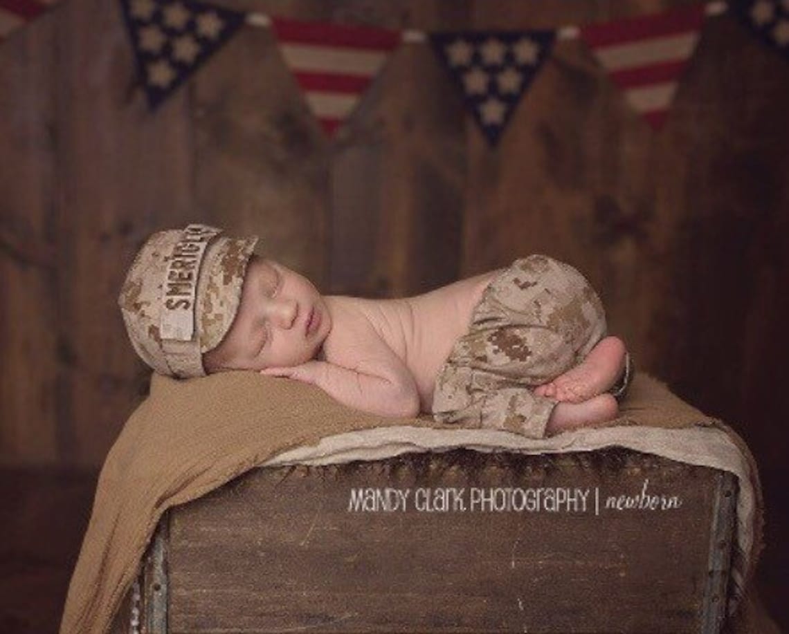 Marine Inspired Baby Military SET Woodland or Desert Camo - Etsy