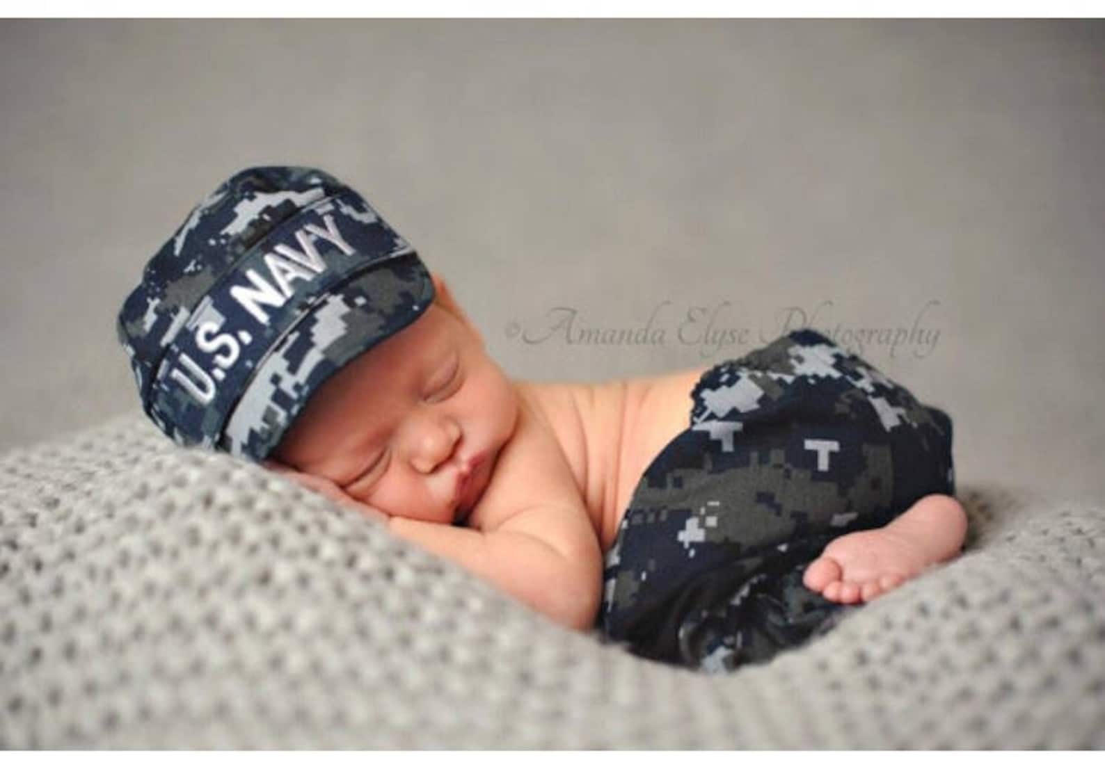 Navy Inspired Baby Military SET Navy Baby Camo - Etsy