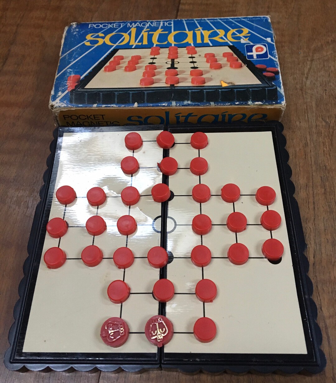 1970s Magnetic Solitaire Game - Made in Hong Kong - Pocket Magnetic ...