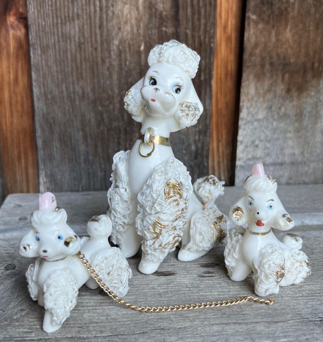 1950s Spaghetti Poodles - Mom and 2 Poodle Pups - Unchained - With ...