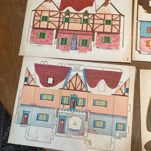 1940s Christmas Village Punch Out and Build Set Vintage Wallis Rigby ...