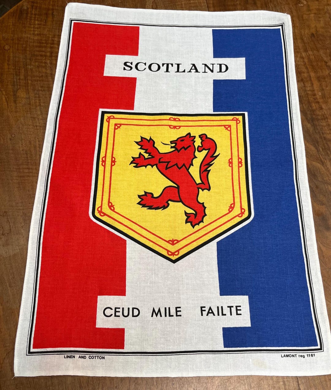 Scotland Tea Towel Souvenir of Scotland Linen and Cotton Kitchen Towel ...