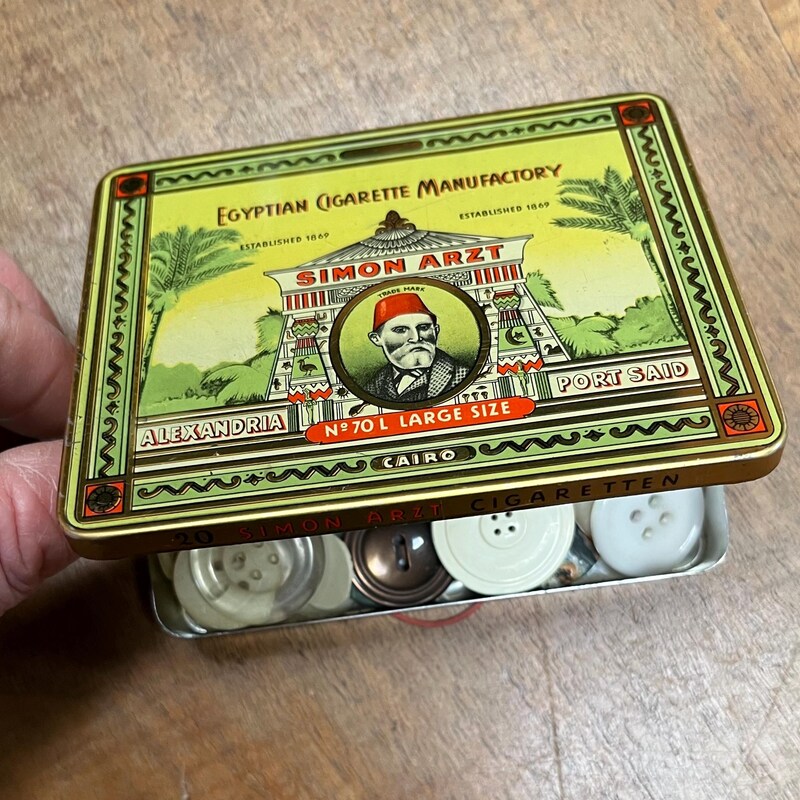 Antique Button Box - Etsy