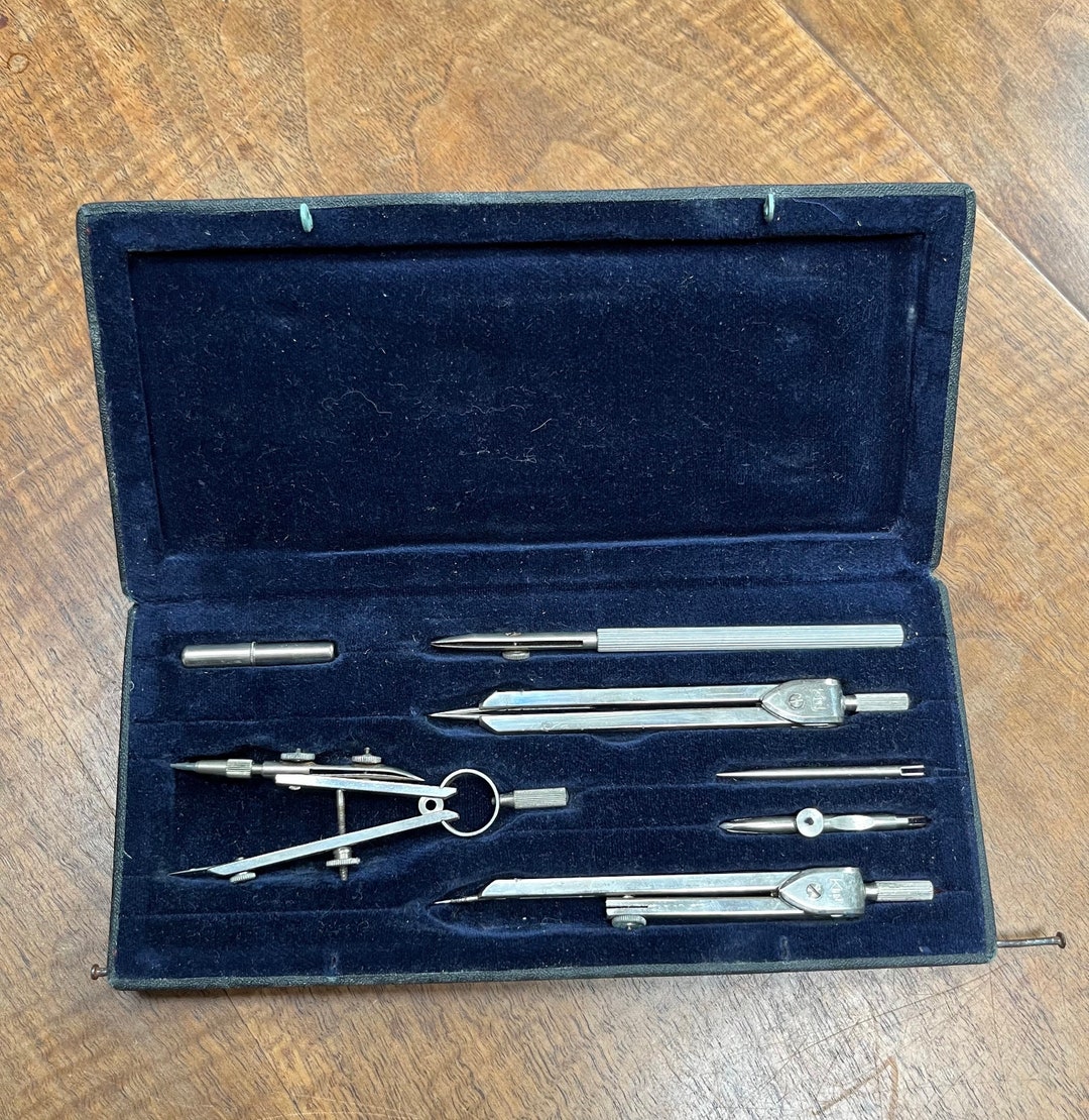 Vintage Geometry Set, Drafting Set KIN 527-B, Made in Czechoslovakia - Etsy