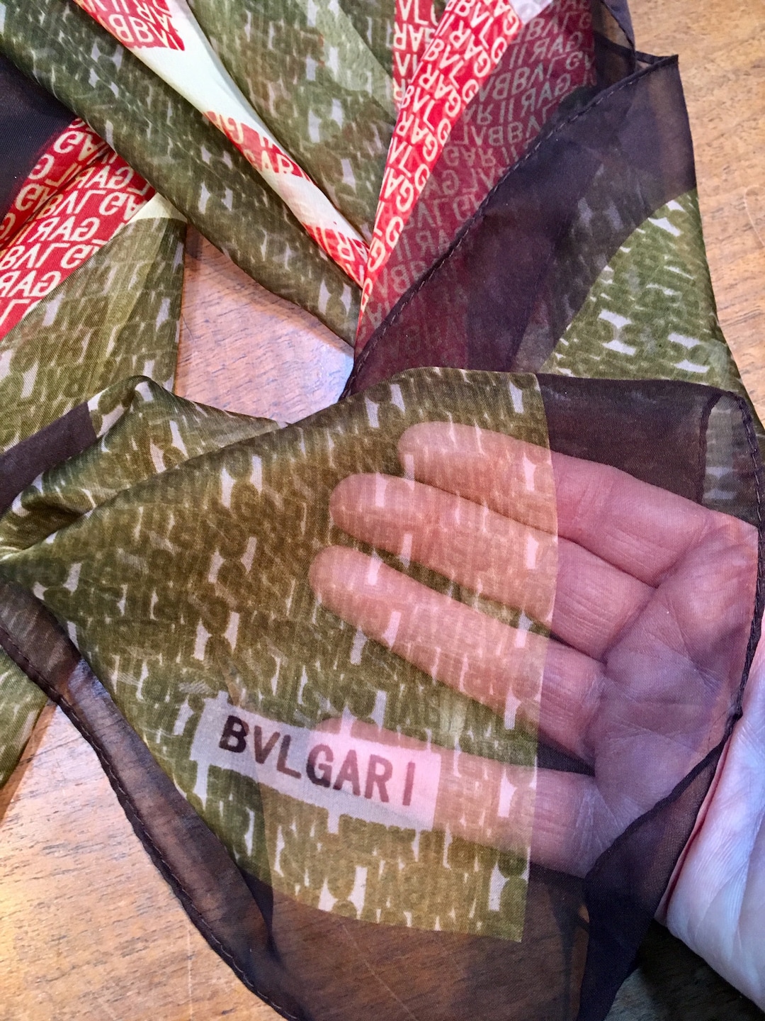 Bvlgari Sheer Scarf - Extra Long - Vintage Sheer Scarf - Italian Shawl ...