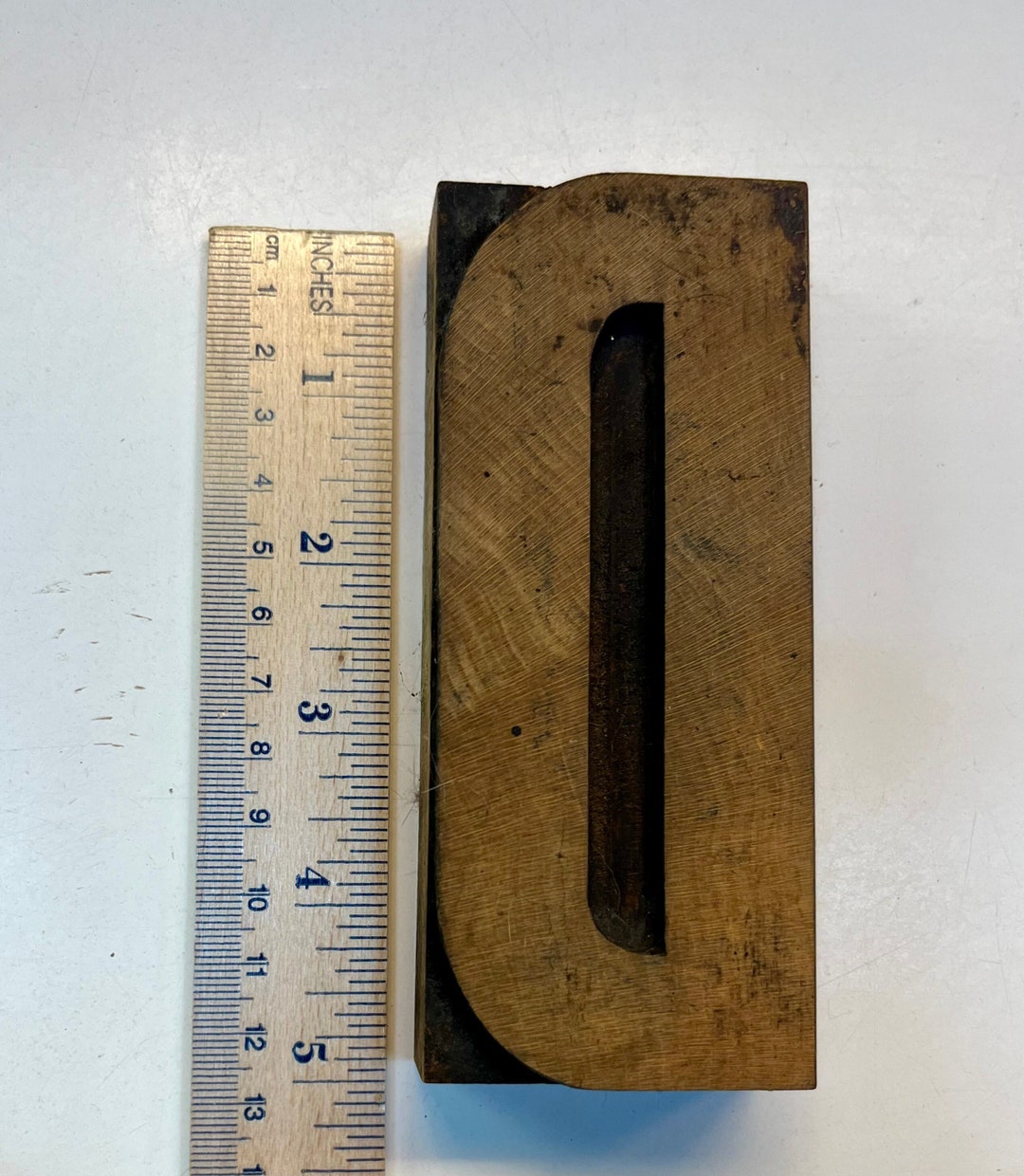 Letter D Large Antique Wooden Type Letterpress Printing Block 5 Tall - Etsy
