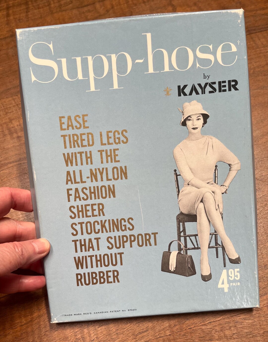 Vintage Supp-hose by Kayser Stockings - EMPTY, Box Only - 1960s ...