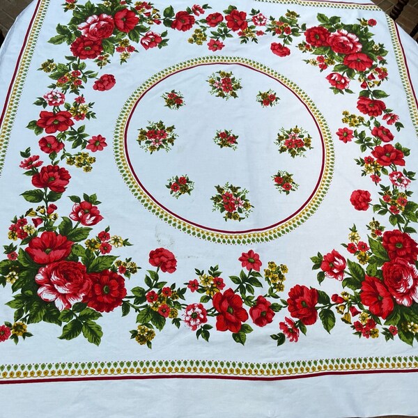 Floral Tablecloth - Etsy