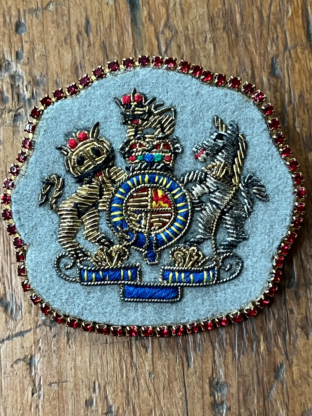 Vintage Coat of Arms British Army Mess Dress Badge Configured Into a ...