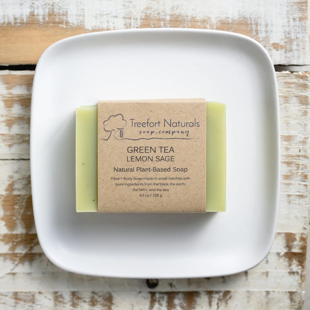 Green Tea Lemon Sage Soap - Handmade Cold Process, Organic, All Natural ...
