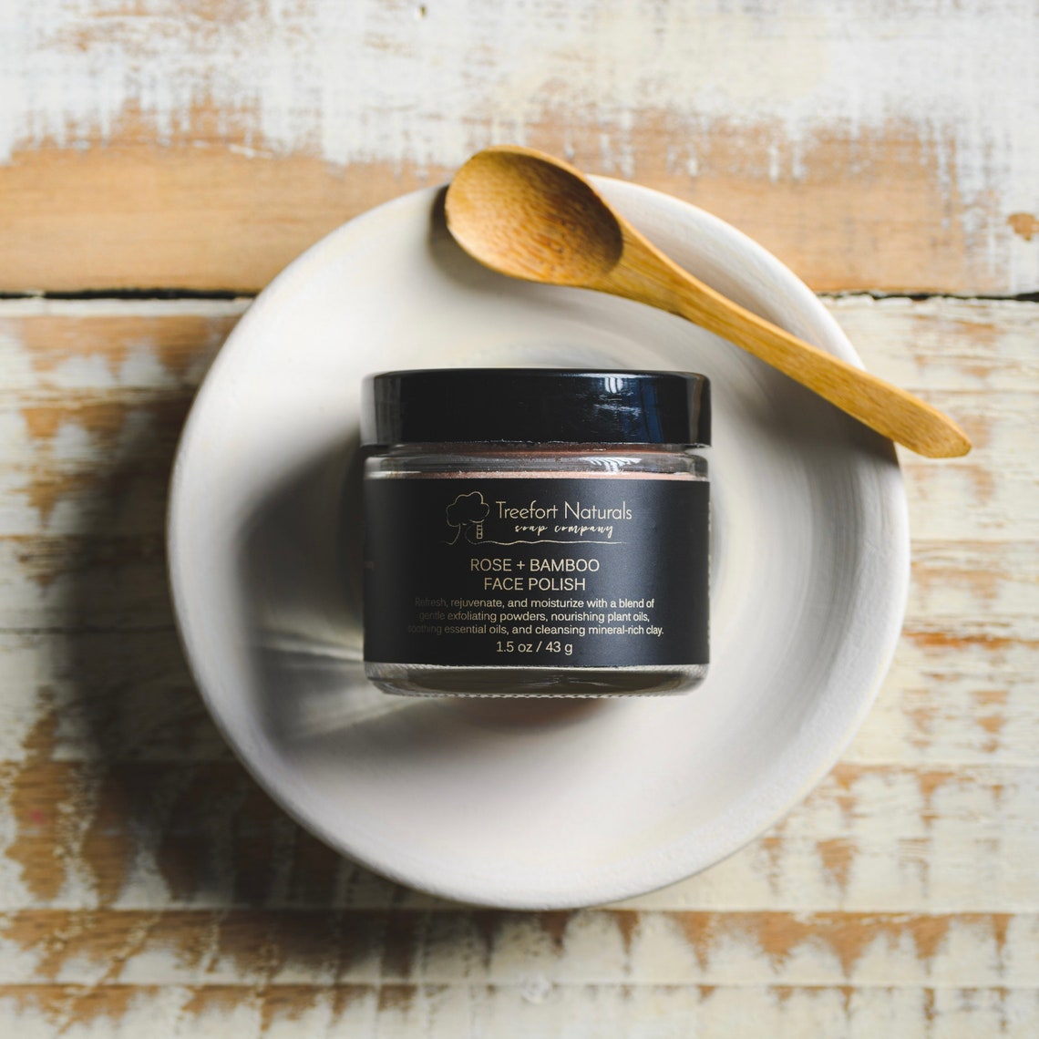 Rose + Bamboo Face Polish - Natural Facial Exfoliant - Etsy