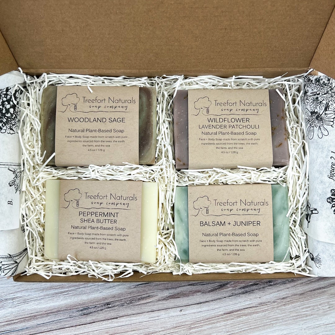 Soap Gift Box - 4 Bar Soap Set, All Natural Soap Gift,holiday Gift ...