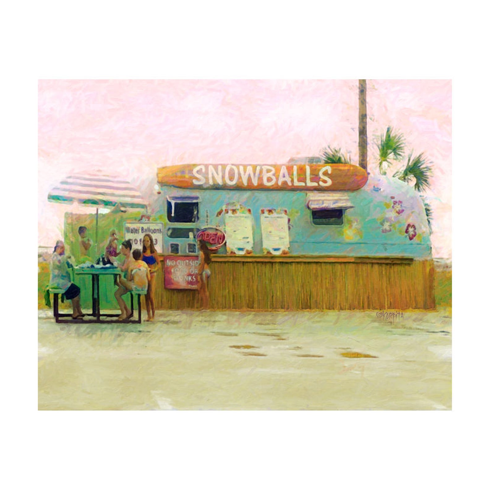 Snowball Stand Beach Wall Art Beach House Decor Biloxi - Etsy
