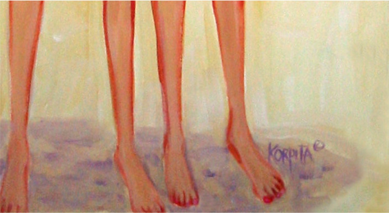 Beach Art, Women Collecting Shells, Shell Collector, Seashell Collector ...