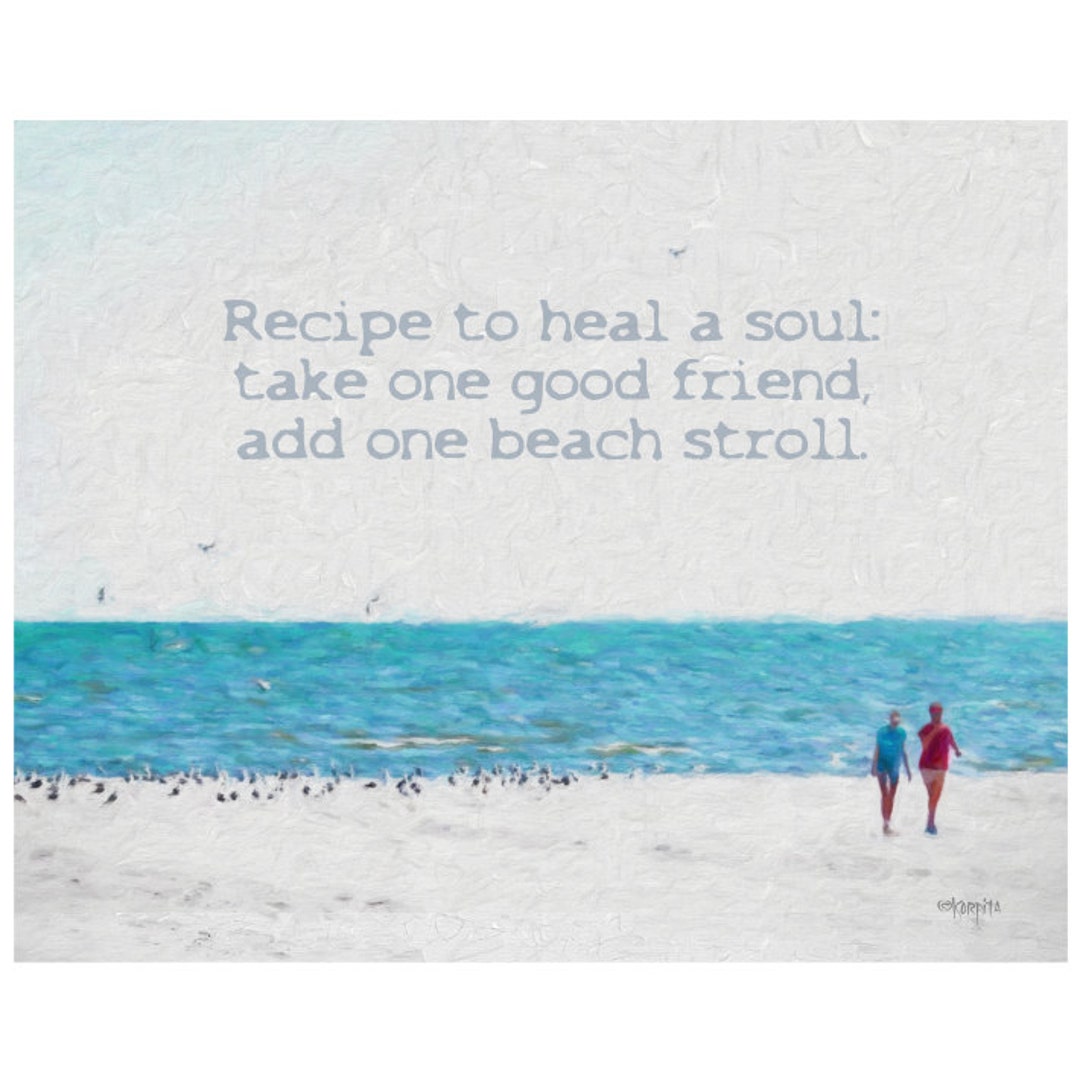 Inspirational Beach Quote, Seashore Quote, Friendship Quote, Coastal ...
