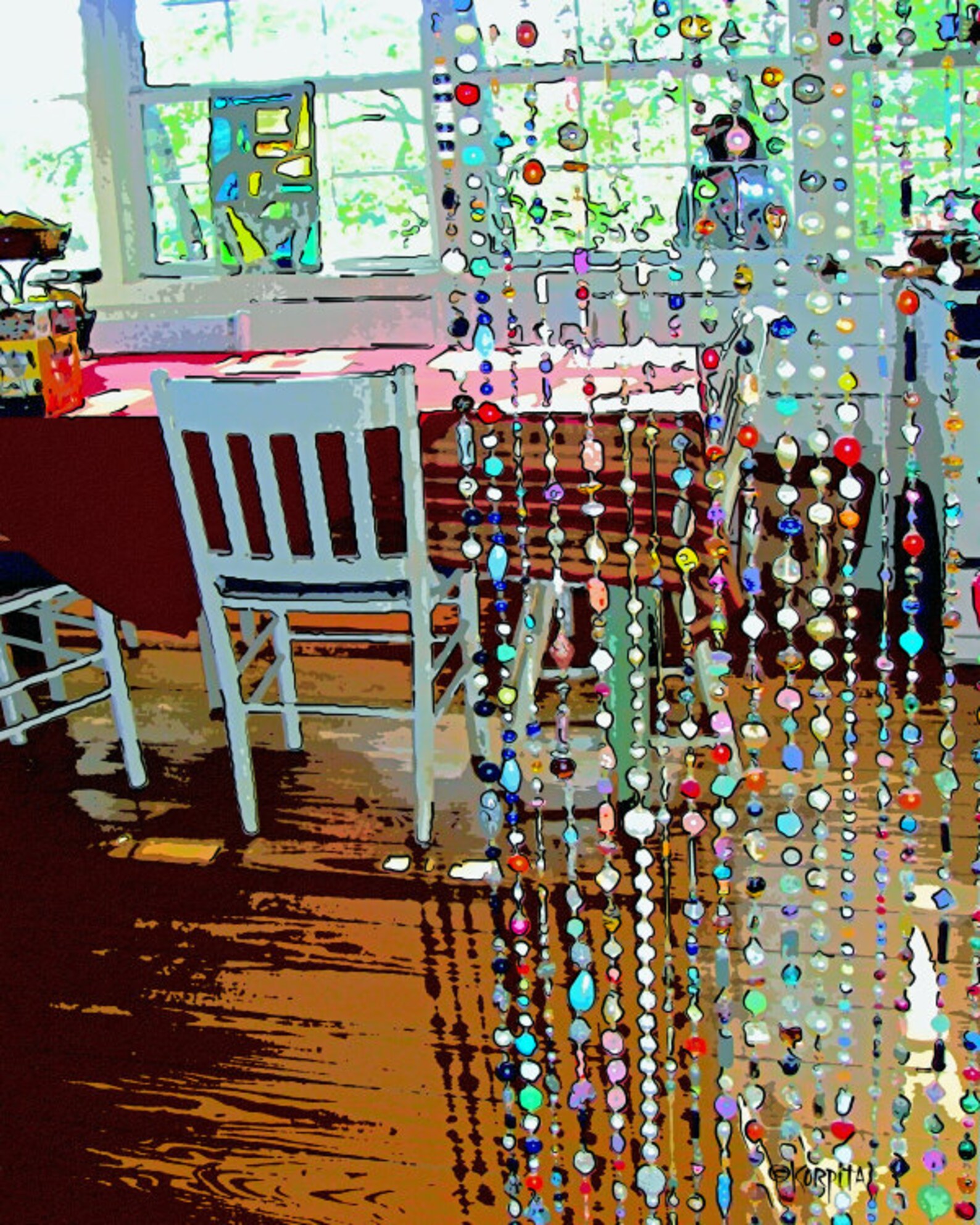 Colorful Glass Beads House Interior Colorful Interior Art - Etsy