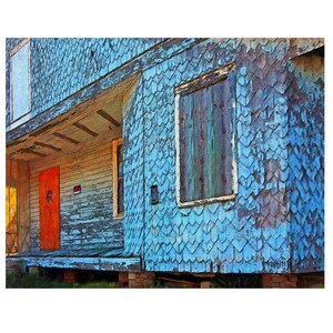 Abandoned House Art, Blue House Print, Bay St. Louis MS Art, MS Gulf ...